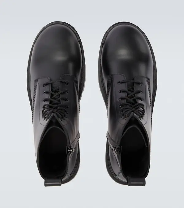 Balenciaga Combat Strike Leather Combat Boots