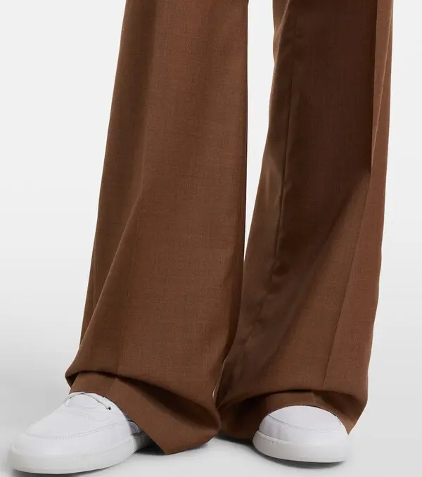 Gabriela Hearst Vesta Wool And Silk Flared Trousers