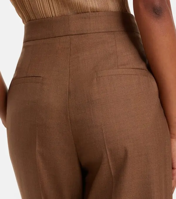 Gabriela Hearst Vesta Wool And Silk Flared Trousers