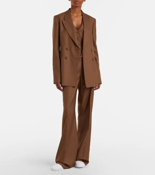 Gabriela Hearst Vesta Wool And Silk Flared Trousers