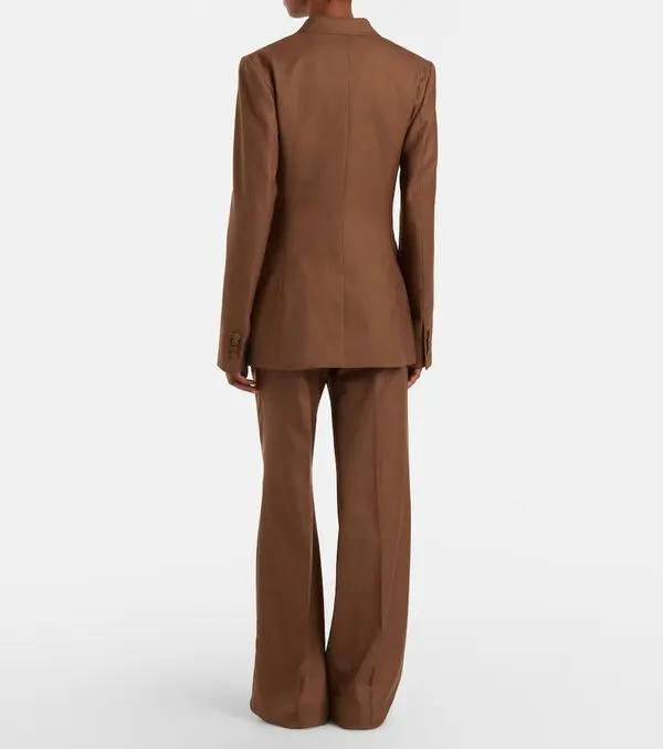 Gabriela Hearst Vesta Wool And Silk Flared Trousers