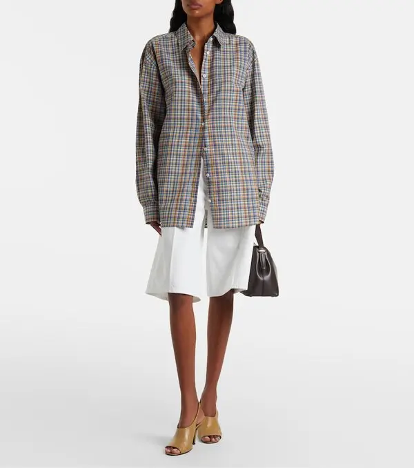 TOTEME Plaid Cotton Poplin Shirt