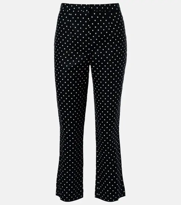 Faithfull The Brand Iria Polka Dot Capri Pants - Black