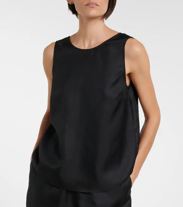 Loulou De Saison Gema Silk Top - Black