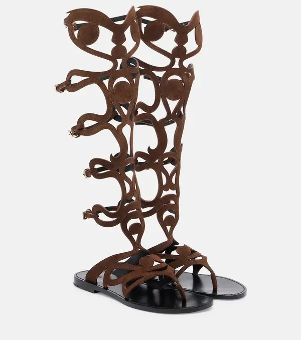 Emilio Pucci Suede Gladiator Sandals