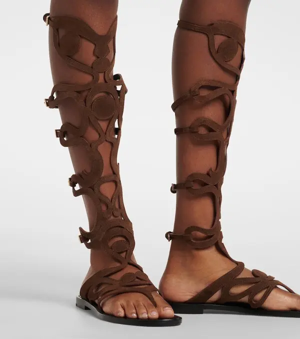 Emilio Pucci Suede Gladiator Sandals