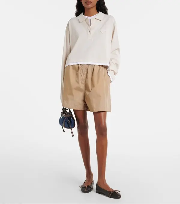 Prada Bonnie Small Denim Top-handle Bag - Blue