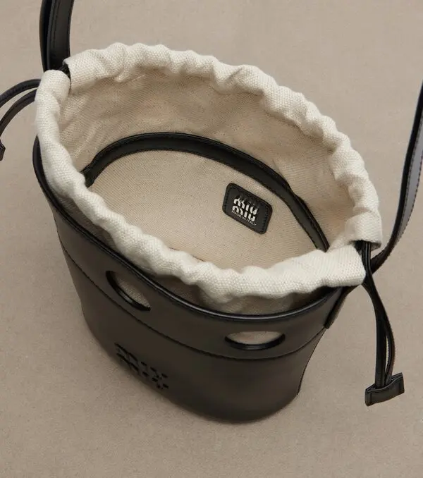 Miu Miu Leather Bucket Bag