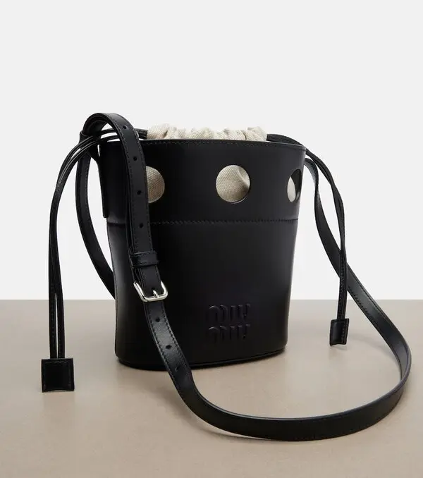 Miu Miu Leather Bucket Bag