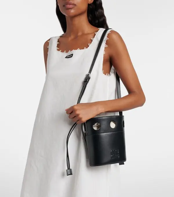 Miu Miu Leather Bucket Bag