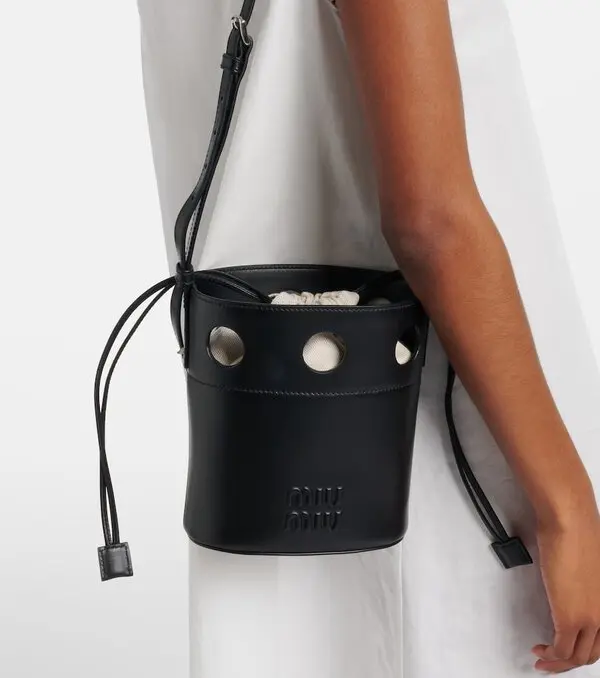Miu Miu Leather Bucket Bag