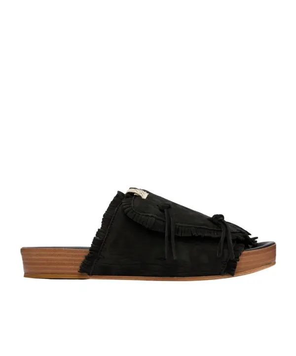 Visvim Christo Shaman Folk Fringed Mules