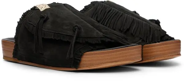 Visvim Christo Shaman Folk Fringed Mules
