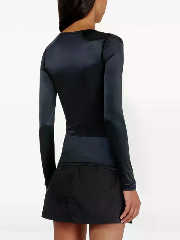 DIESEL® Oval D Scoop-neck Long-sleeve Top