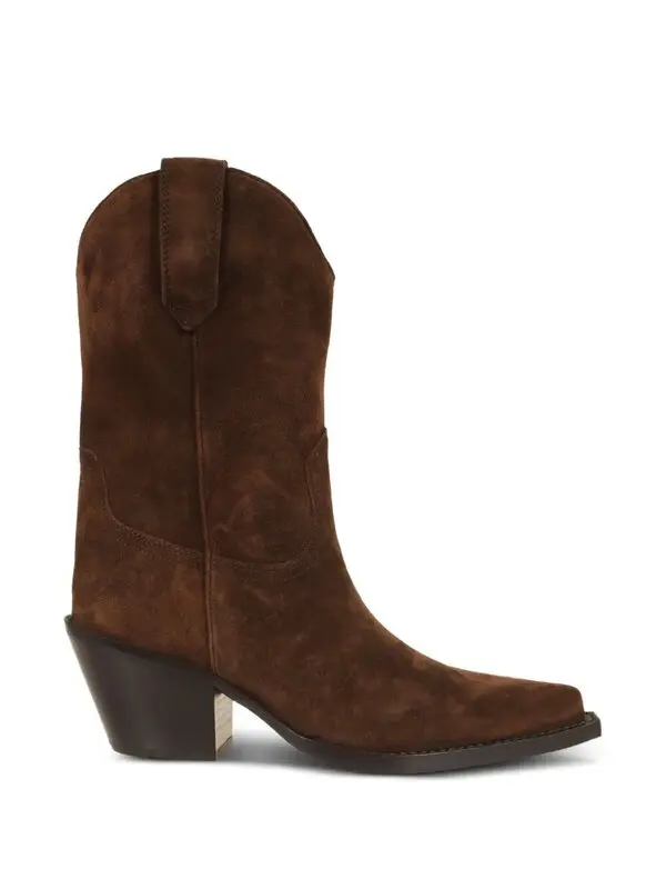 Paris Texas Mid Calf Boots - Brown