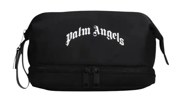 Palm Angels Curved Logo Pouch - Black