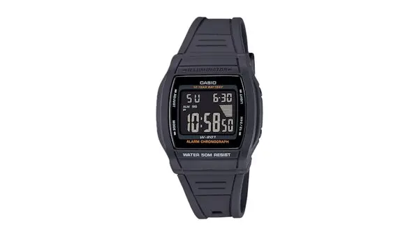 Casio Illuminator Digital Watch With Black Dial - Rubber