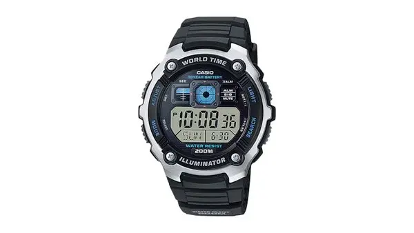 Casio Digital Sport Watch With Band - Stainless Steel