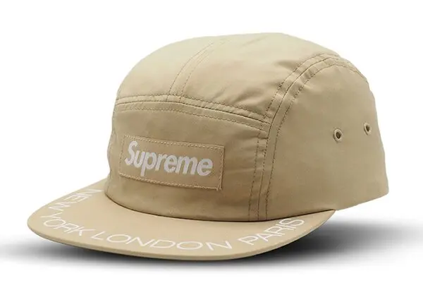 Supreme Visor Print Camp Cap - Light Khaki