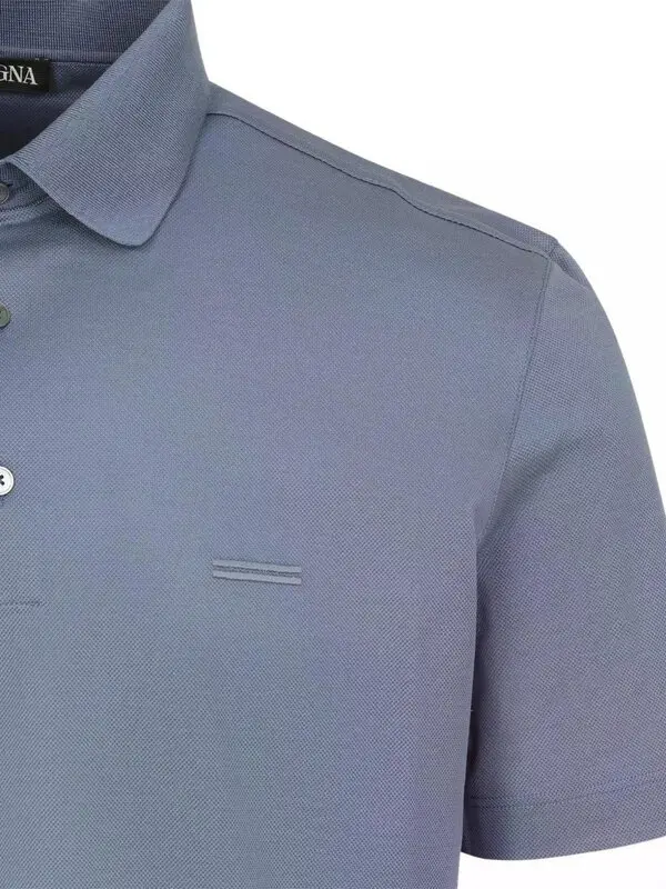 Zegna Short-sleeve Polo Shirt - Blue