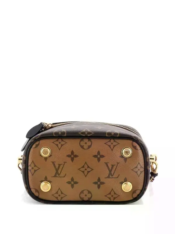 LOUIS VUITTON Reverse Monogram Canvas Pm Satchel - Black