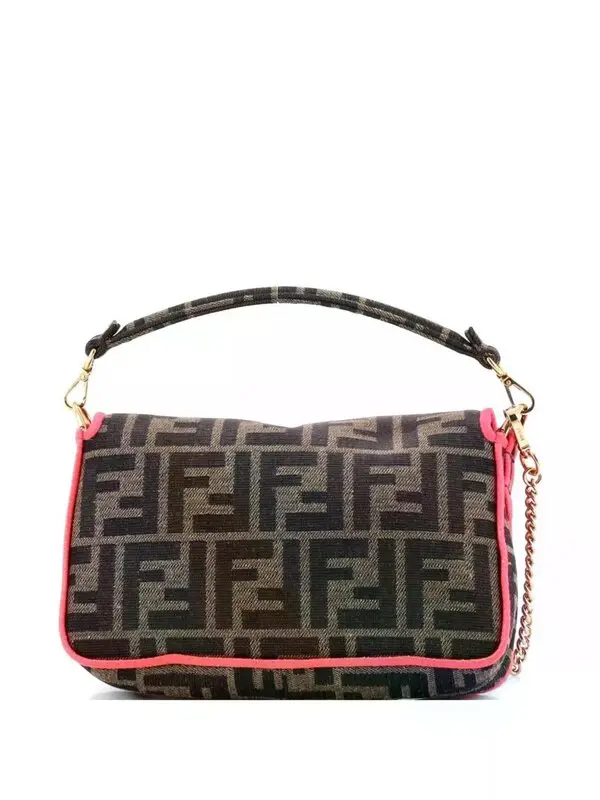 Fendi Zucca Canvas Mini Baguette Bag - Brown