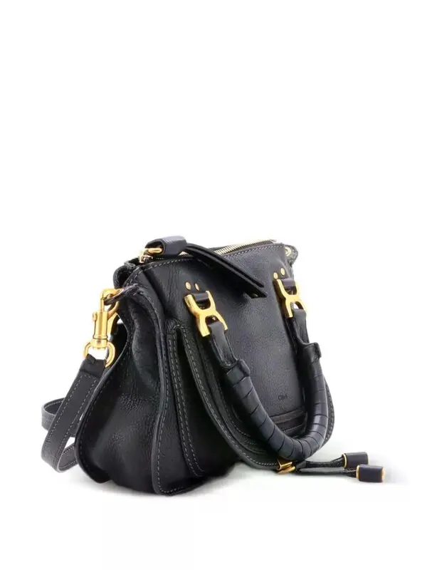 Chloé Marcie Satchel Leather Baby Crossbody Bag - Black