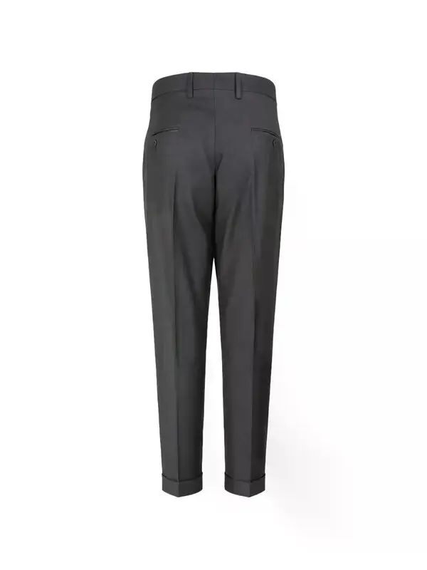 GTA Pleated Turned-up Trousers - Brown