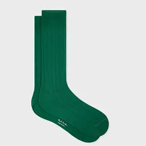 Paul Smith Ribbed Cotton-blend Socks - Green