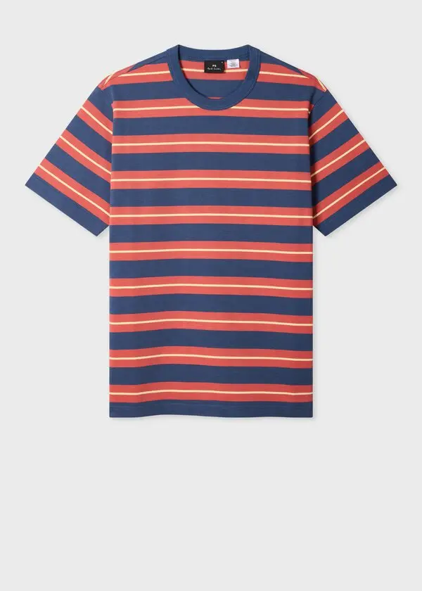 Paul Smith Navy Stripe Cotton T-shirt