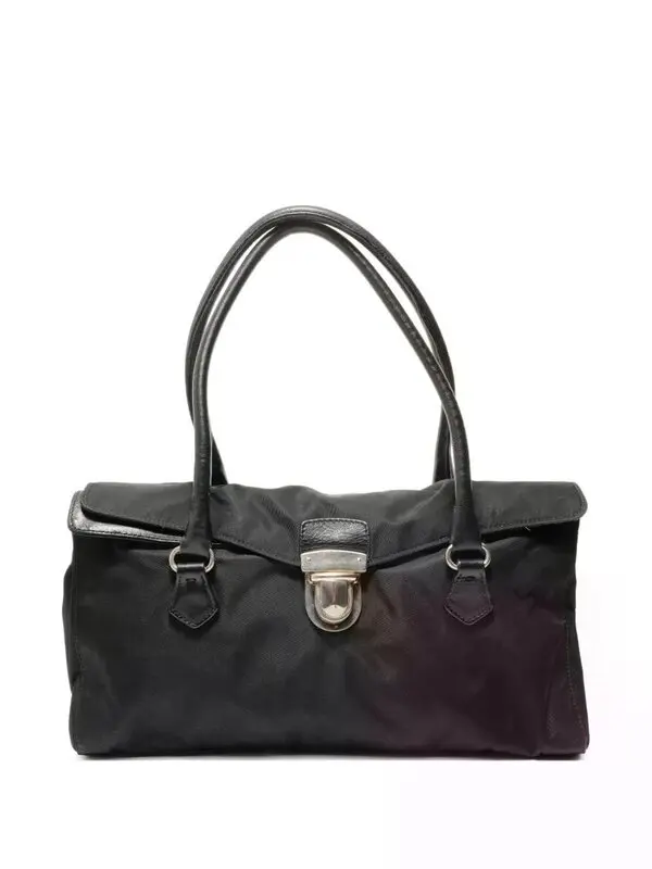 Prada Logo Plaque Shoulder Bag