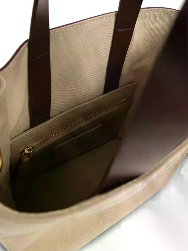 Marni Mini Museo Logo Print Tote Bag - Neutrals