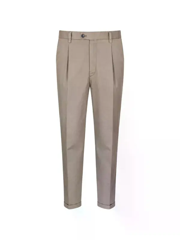 DEVORE INCIPIT Pleated Turned-up Trousers - Brown