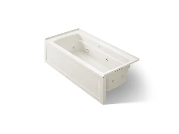KOHLER Archer 66" X 32" Alcove Heated Bubblemassage Air Bath And Whirlpool, Right Drain - One-color