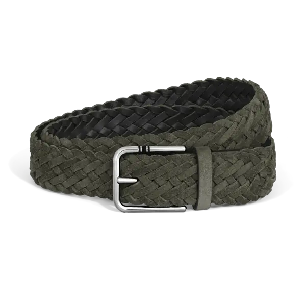 Montblanc 35mm Suede Belt With Meisterstück Buckle - Green