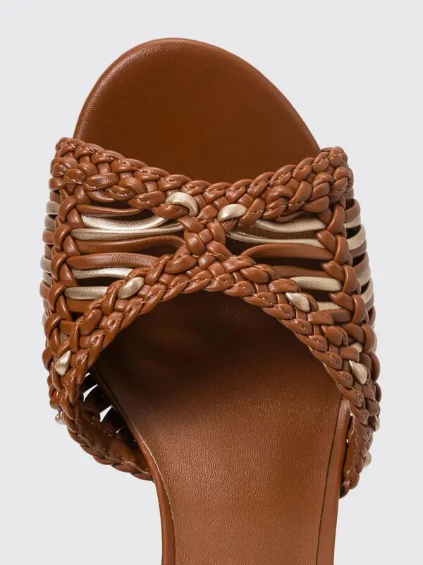 TWINSET Braided Heeled Sandals With Ankle Strap