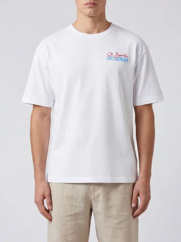 MC2 SAINT BARTH Printed Cotton T-shirt - White 1