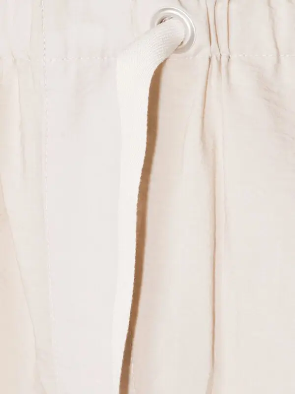 LEMAIRE Knee-length Cotton Cargo Shorts With Drawstring Waist - Grey