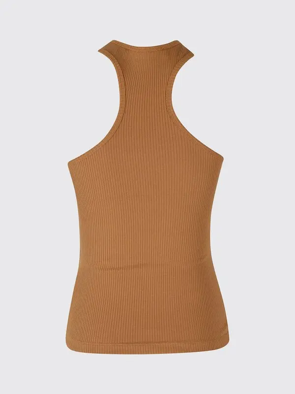TELA Ribbed Knit Top - Brown