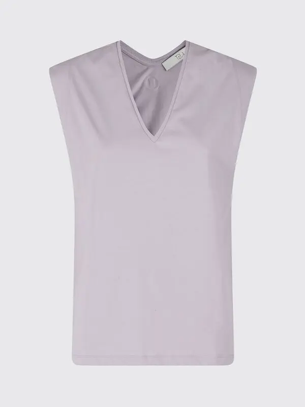TELA Sleeveless V-neck Top - Pink