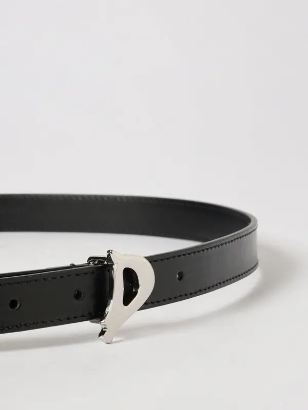 DONDUP Skinny Belt With Logo Buckle