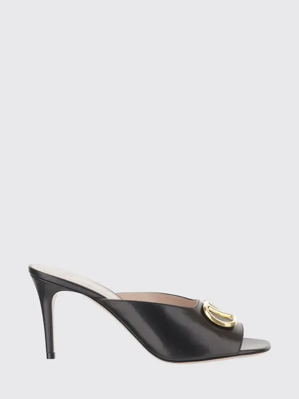 Valentino Garavani Vlogo Signature Leather Mules - Black