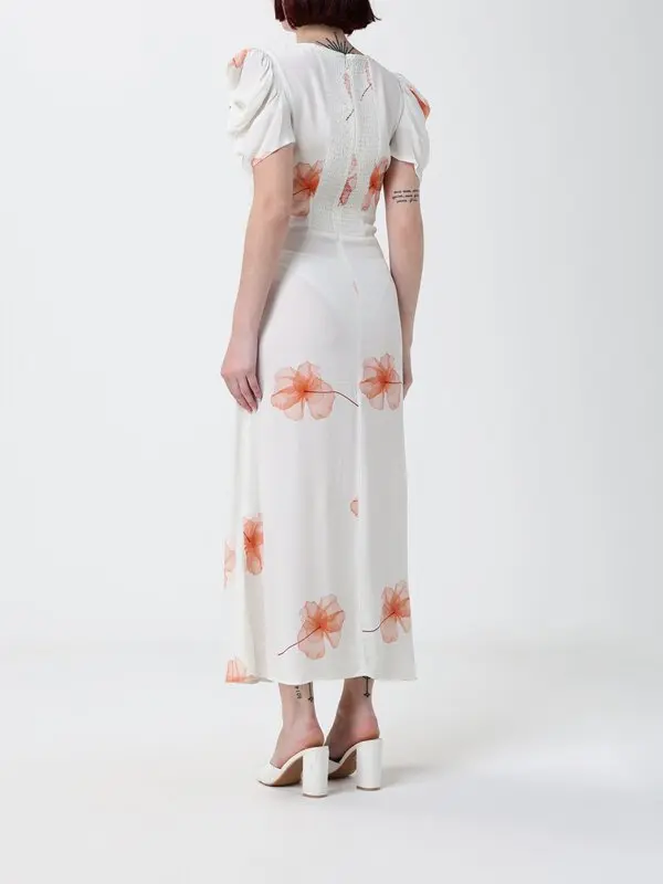 MAR DE MARGARITAS Floral Print Viscose Midi Dress