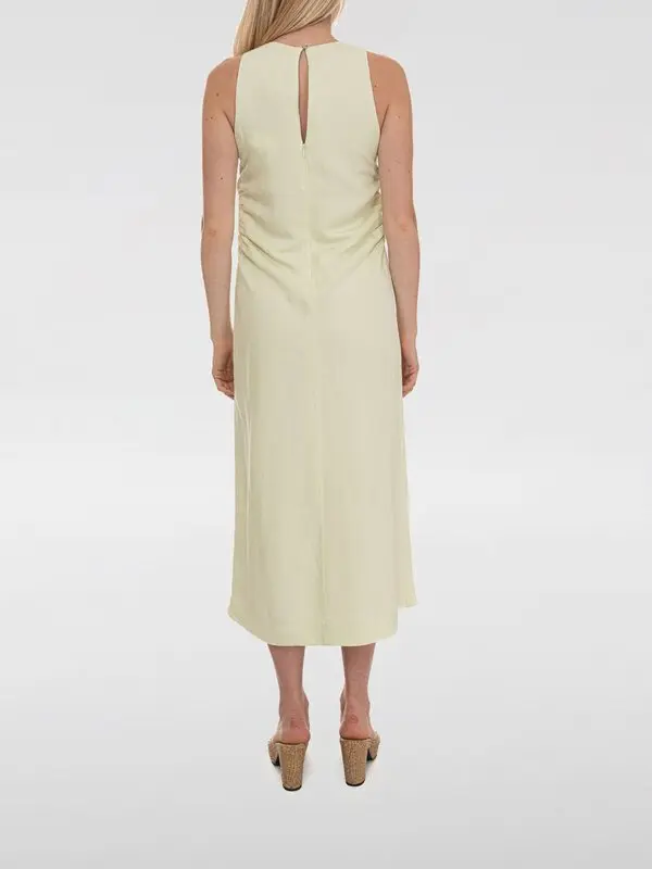 BOSS Sleeveless Midi Dress With Ruching - Green