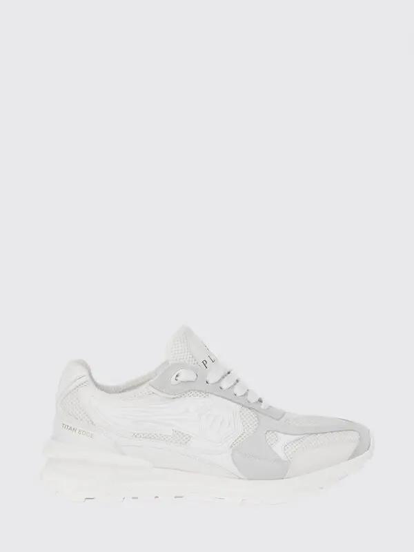 Philipp Plein Leather And Mesh Low Top Sneakers - White