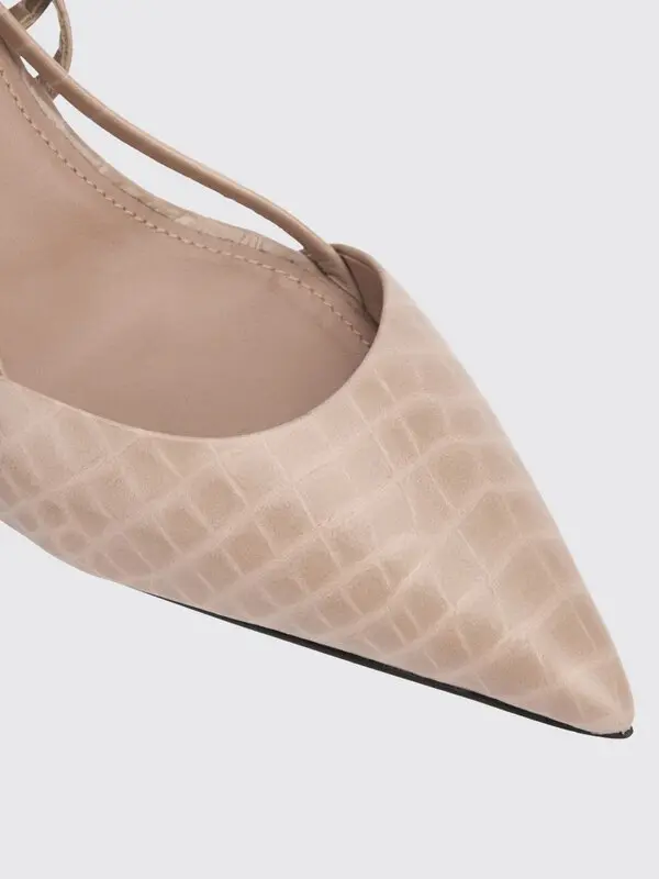 Philipp Plein Crocodile Print Leather Slingback Pumps