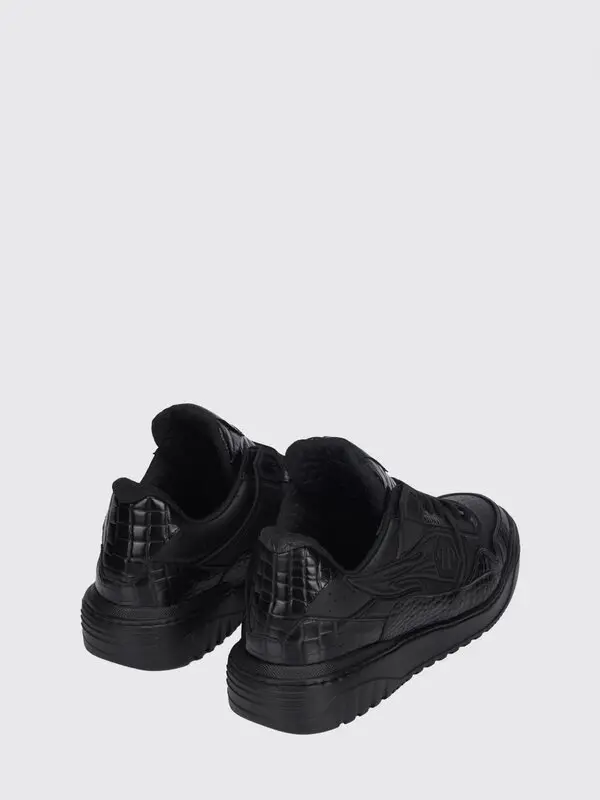Philipp Plein Leather Sneakers - Black