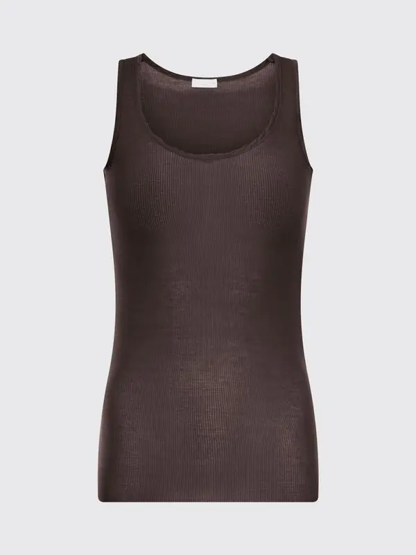 ROBERTO COLLINA Sleeveless Cotton Top - Brown