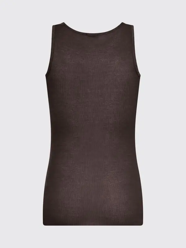 ROBERTO COLLINA Sleeveless Cotton Top - Brown