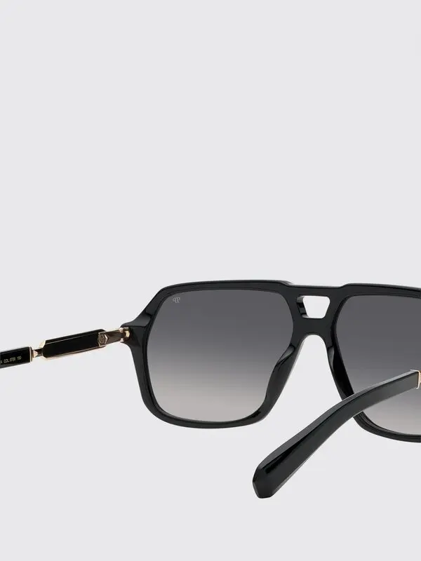 Philipp Plein Acetate Aviator Sunglasses - Black
